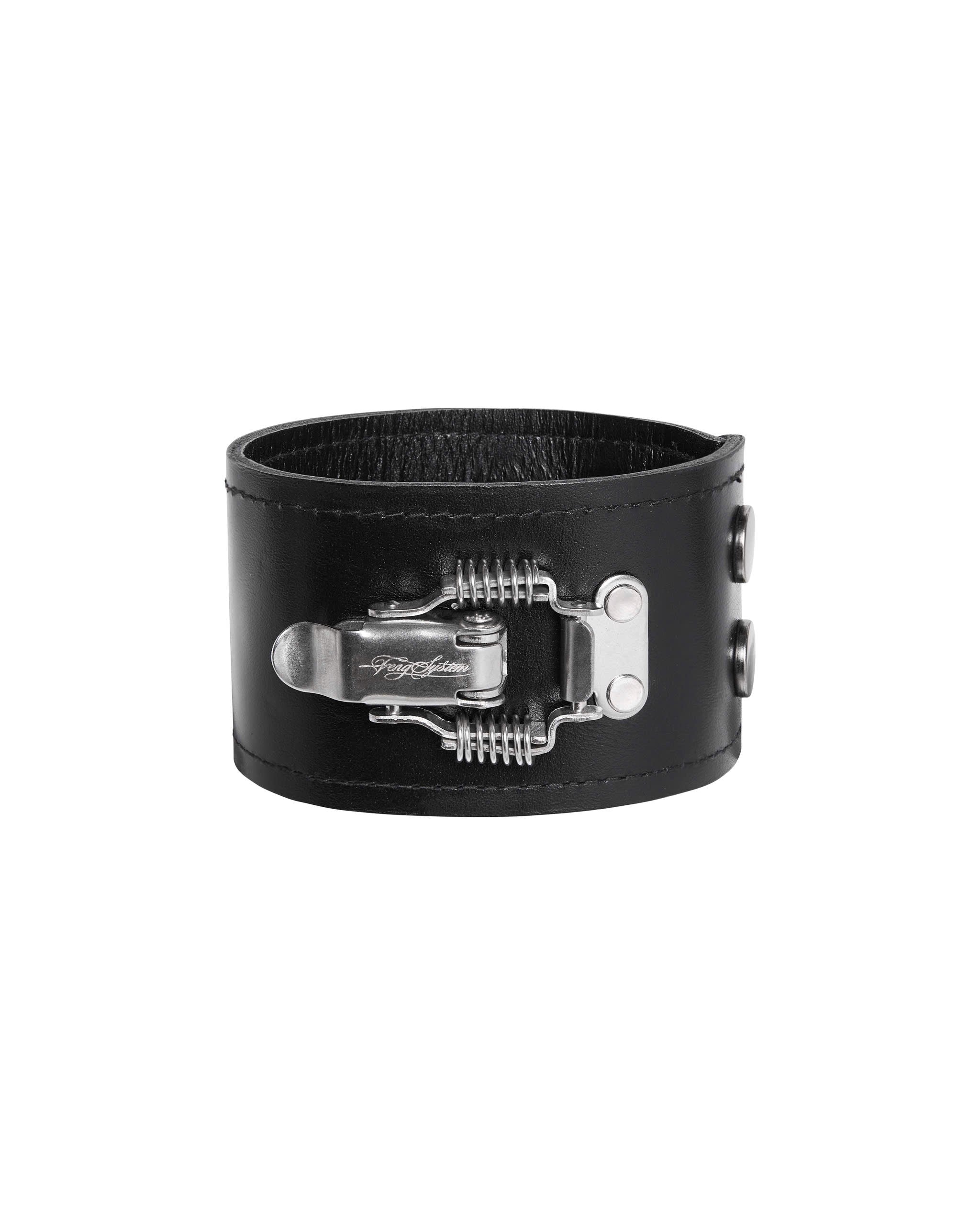 BLACK LEATHER ARM STRAP – FENG SYSTEM